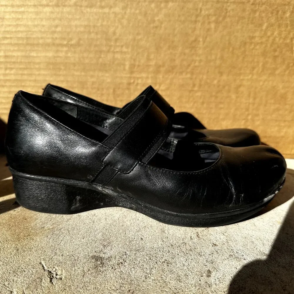 Dansko | Shoes | Dansko Lori Mary Jane Shoes Leather Heel Platform ...